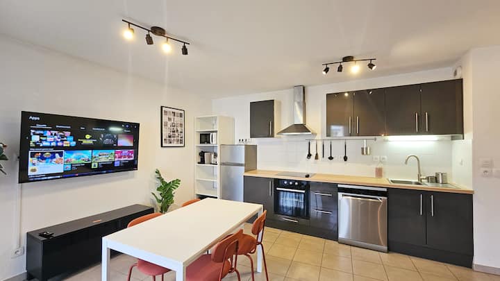 Agréable Appt T2, 4p. Terrasse Abritée/wifi/pkg - Sète