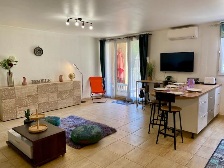 Terrasse Extérieure - Wifi Fibre - Climatisation - Avignon
