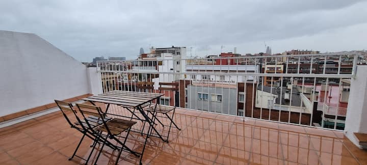 ÁTico 2 Terrazas Zona Tranquila - Badalona