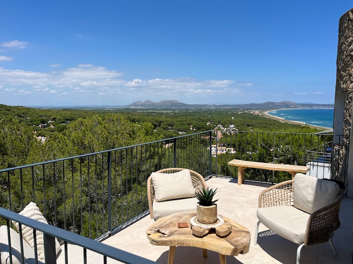 Charmante Maison Avec Vue Sur La Mer Et Piscine. - Sa Riera