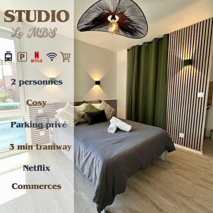 Studio Mbs 1 - Cosy, Tram, Wifi, Parking, Equipé - Montpellier