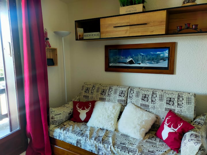 Charmant Studio 4 Couchages, Skis Aux Pieds - Risoul