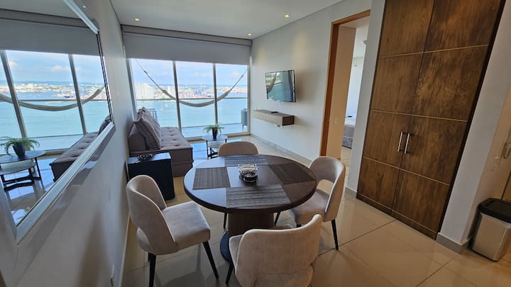 Apt+wifi+kitchen+pool+jacuzzi+laundry+ac@cartagena - Cartagena