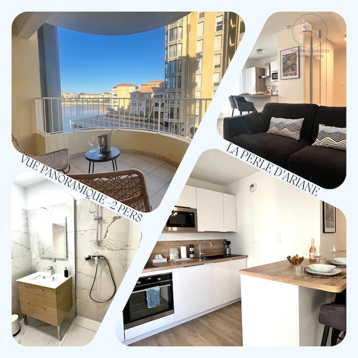 La Perle Ariane-vue Panoramique,parking, Wifi, Lac - Lattes