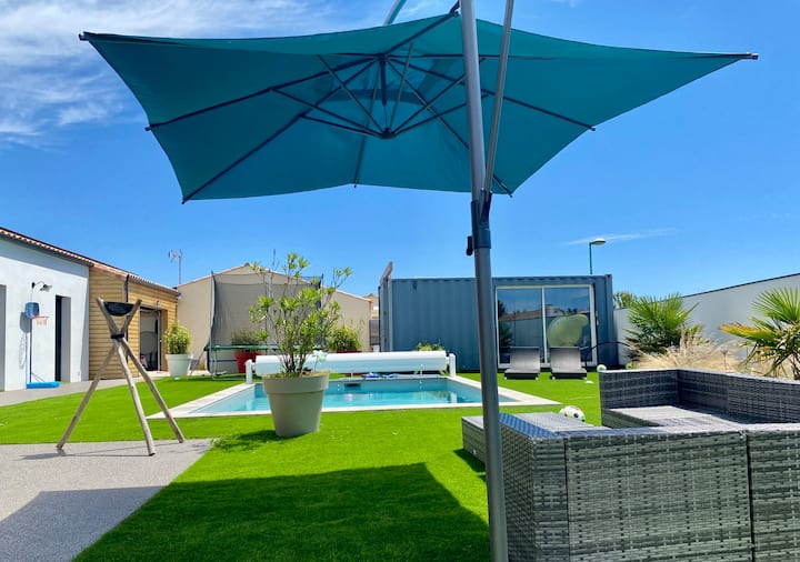 Villa Avec Piscine Et Clim à 300m Du Bord De Mer - Longeville-sur-Mer