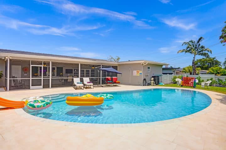 Heated Pool-slide-spacious 4bd Villa-billiards - ミラマー, FL