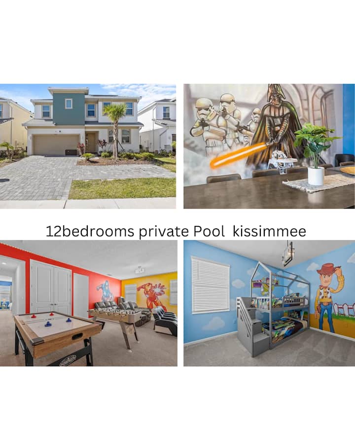 2452 Near Disney 12 Bedrooms/ Cozy Villa With Pool - Kissimmee, FL