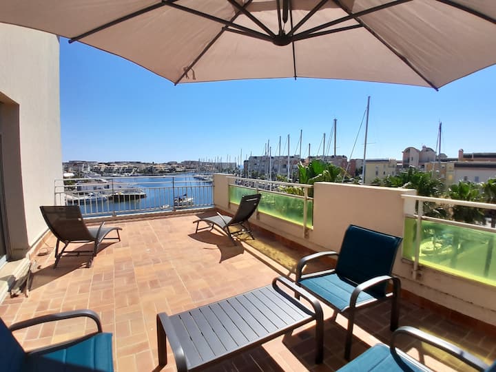 T2 Vue Spectaculaire Sur Le Port - Gruissan