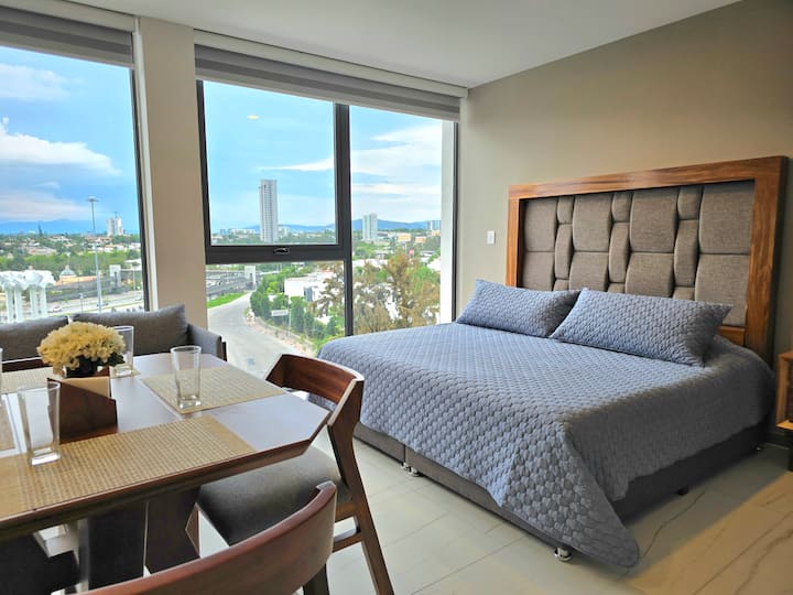 "Lighthouse" Lujoso Departamento Con A/a Y Alberca - Zapopan