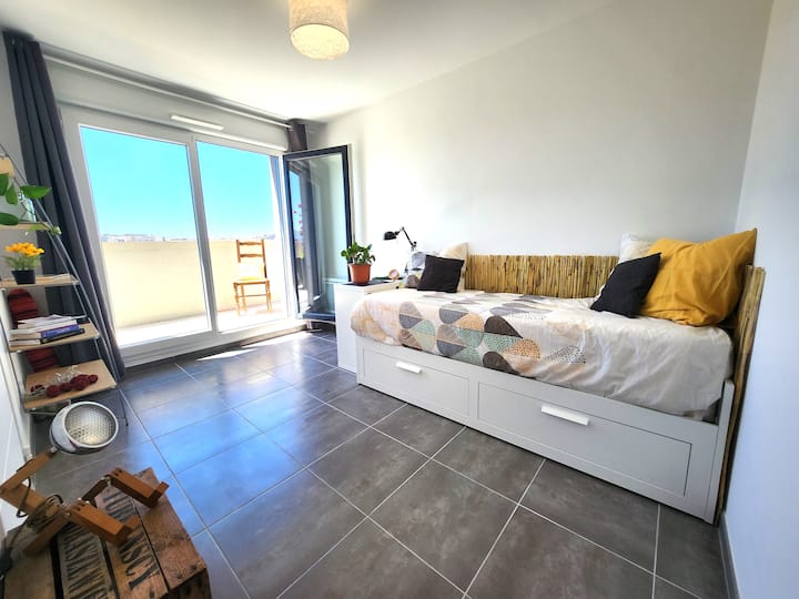 Chambre Avec Terrasse Et Vue Sur Marseille - Marsiglia