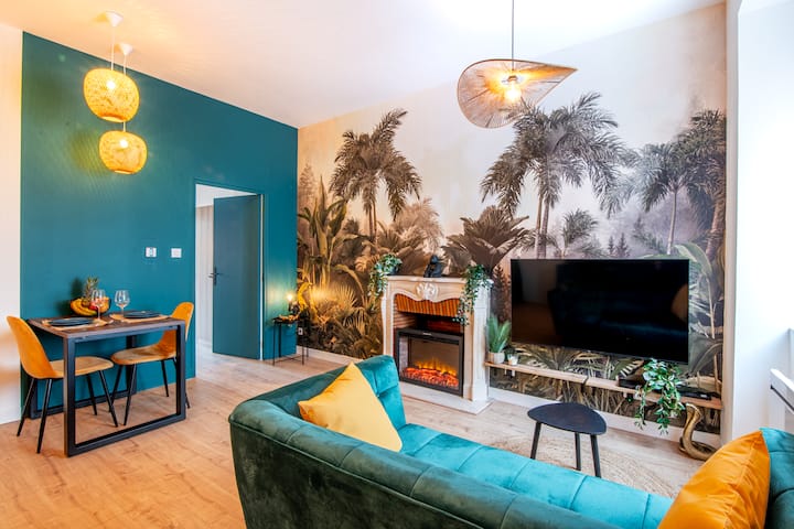 T2 Cosy Avec Terrasse Privée & Déco Jungle - Nantes