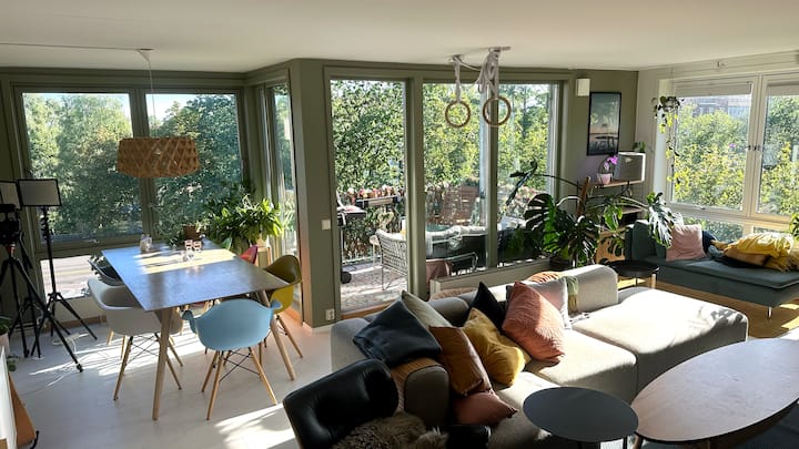 Bright 100m2 Apt W/balcony & Gym - Oslo