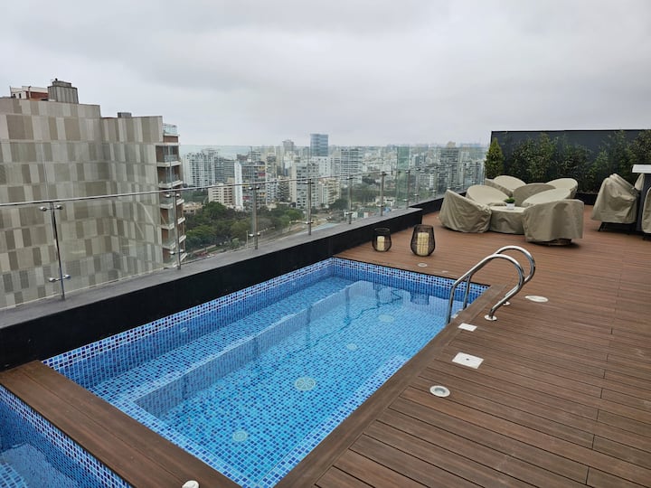 Piscina | Jacuzzi | Gym | Balcon | Fast Wifi - Perú