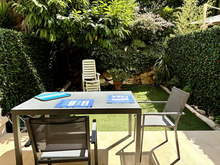 Beau Studio Climatisé Rez De Jardin, Piscine - Antibes