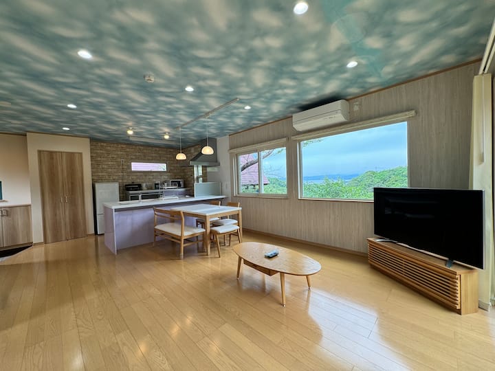 4人宿泊可、温泉と絶景！山手のウッドデッキで優雅なひととき - Tanabe