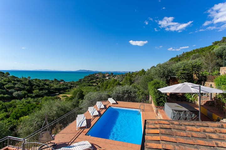 Argentario Villa Vista Mare Con Piscina - Monte Argentario