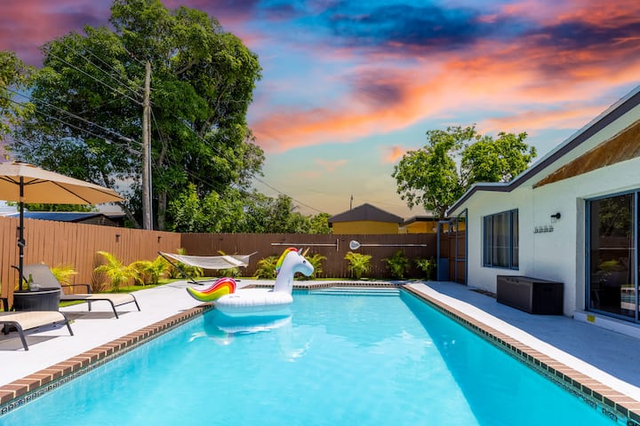 10min Beach | Private Pool | Games | Bbq - Margate, FL
