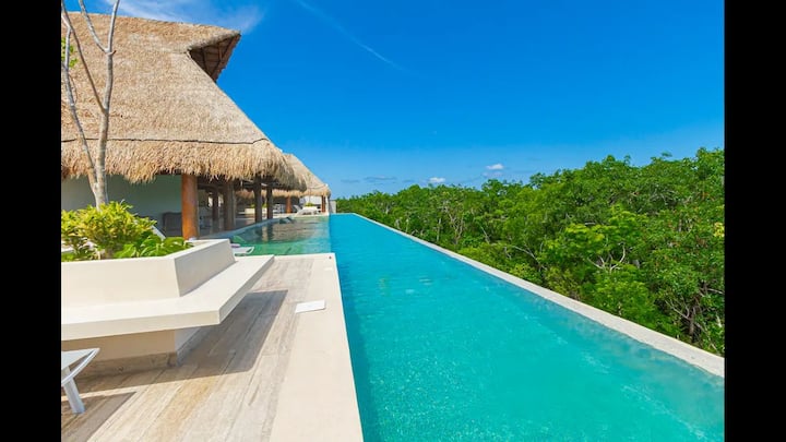 Piscina Infinita+ Gimnasio + Amenidades Aldea Zama - Tulum