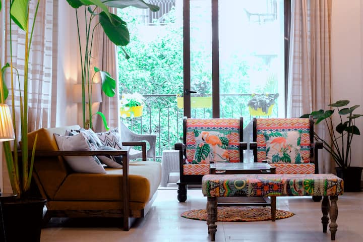 2bhk Luxe Appt.@walking Distance Of Candolim Beach - Goa