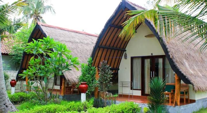 Twin Bungalows • Near Beach & Sunset - Gili Islands