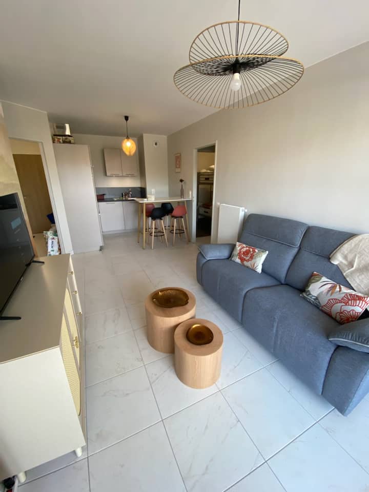 Cosy T2 Cabine + Grande Terrasse Et Parking Privé - Berck