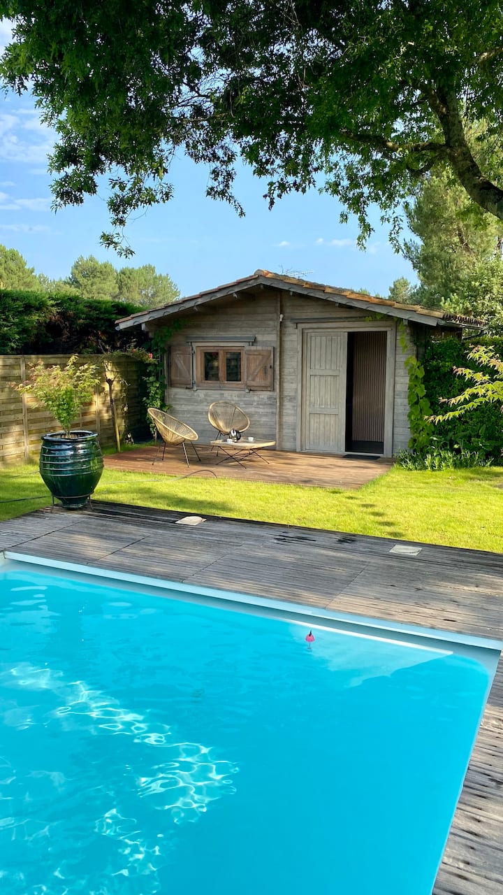 Chalet Au Bord De La Piscine 
«&nbsp;Petit Dej Inclus&nbsp;» - Lège-Cap-Ferret