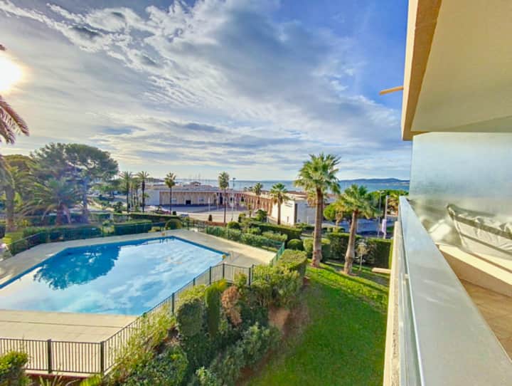 Studio 32m2 "Le Mexico" Avec Piscine Et Vue Mer - Cap Estérel