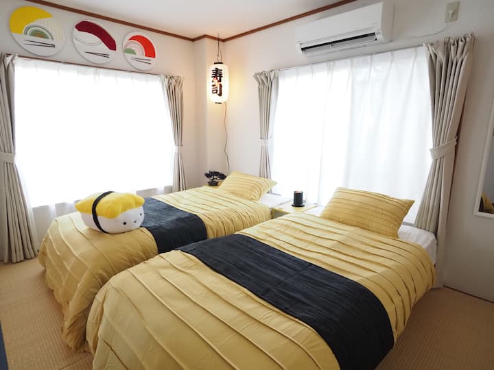 寿司屋の2階にある寿司テーマの部屋/最大5人/3駅利用可/アクセス良好 - Ikebukuro