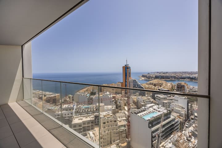 1br Mercury Tower | 18th Floor, City & Sea Views - La Valette
