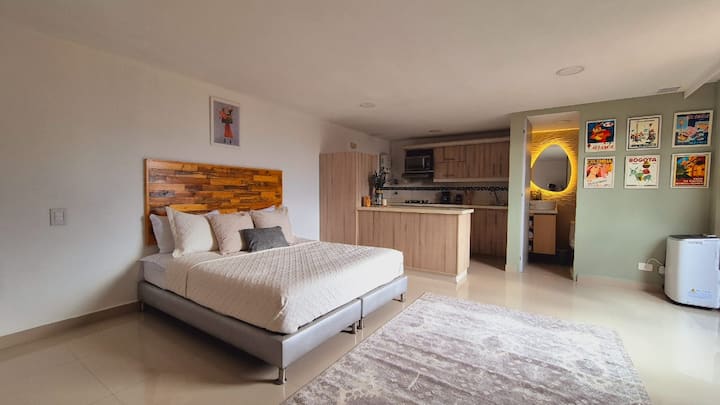 Loft El Poblado/ac/1b/wifi - Envigado