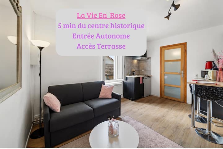 La Vie En Rose #Calme# Parking Facile# 5min Centre - Beaune