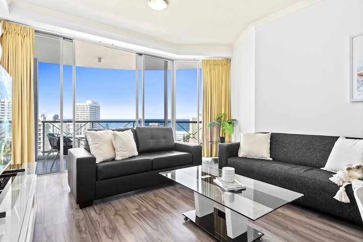 3 Bedroom Ocean View Unit At Chevron - Q Stay - Surfers Paradise