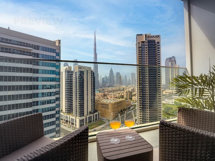 Magnificent Studio, Burj Khalifa View, Marquise Sq - Émirats arabes unis