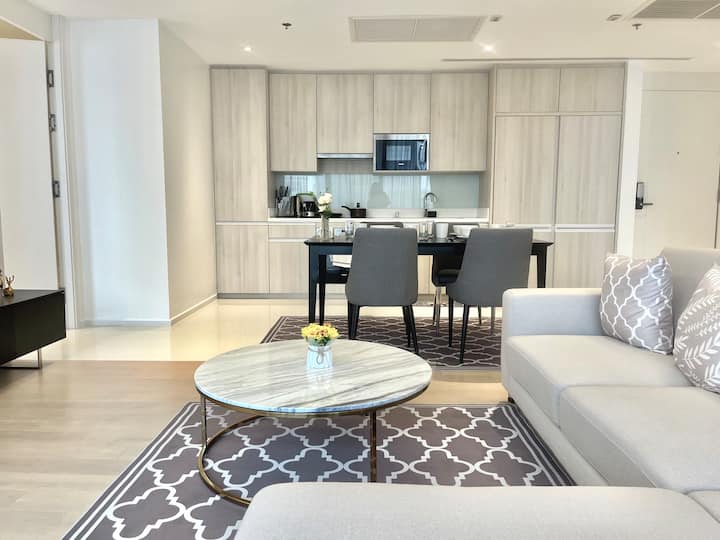 92m2#2br#gym&pool&bts Nana&mrt Sukhumv&4ppl - Bangkok