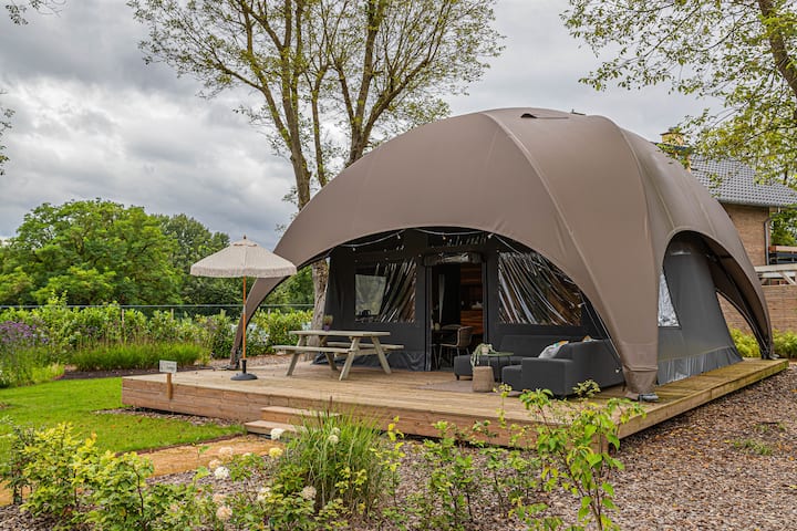 Luxe Glamping Lodge Jasmijn Met Prive Hottub - Maastricht