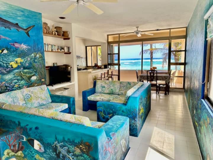 Aquarium Condo Oceanfront Akumal - Akumal