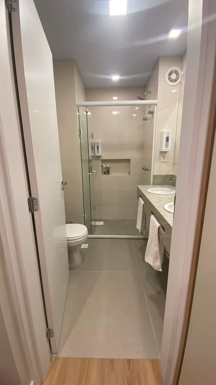 Novo Stúdio 210 | Piscina Aq | Academ | Sauna (Joa - Canela