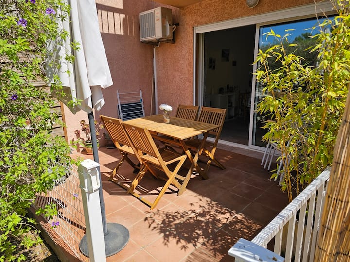 Studio Climatisé Terrasse Plage Presqu'île Giens - Porquerolles