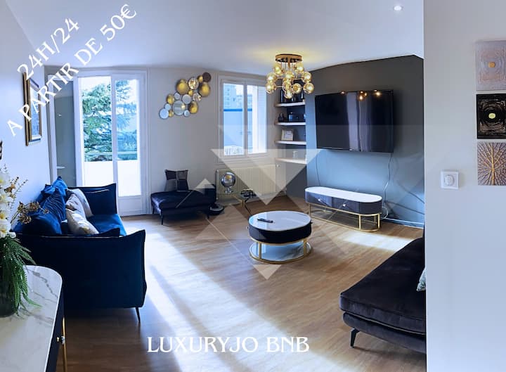 Luxury-jo Appartement Complet Moderne 4 Chambres - Ibis Budget Roanne Hôtel