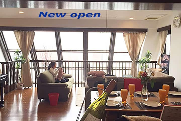 羽田空港39分成田空港50分浅草上野秋葉原田原町駅3分豪華な丸貸切4寝室6dベット1和室4wc2風呂 - Maihama