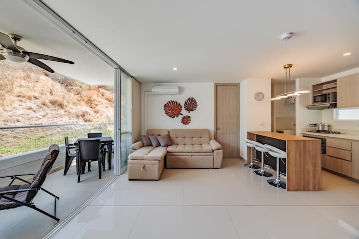 Luxury & Modern Vacation Apt+ Pool+ac/for 7 People - Santa Fé de Antioquia