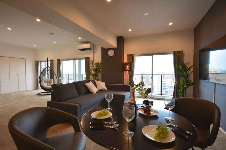 【Grht-e】広々96㎡!最上階のお部屋で優雅なひと時を! - Fukuoka