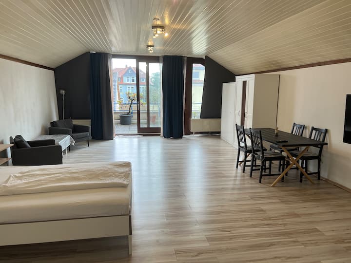 Penthouse Suite Küche & Terasse - Bad Salzuflen