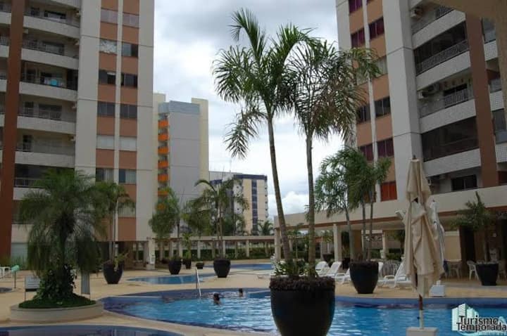 Apt Para Até 7 Pessoas Em Condomínio De Luxo - Caldas Novas