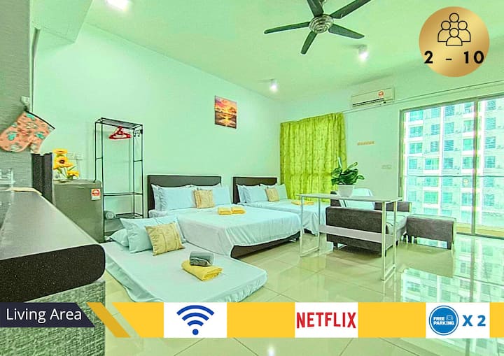 2r2b Cozy Pool View Ensuite|8 Min To Mrt|10 Pax - Cyberjaya