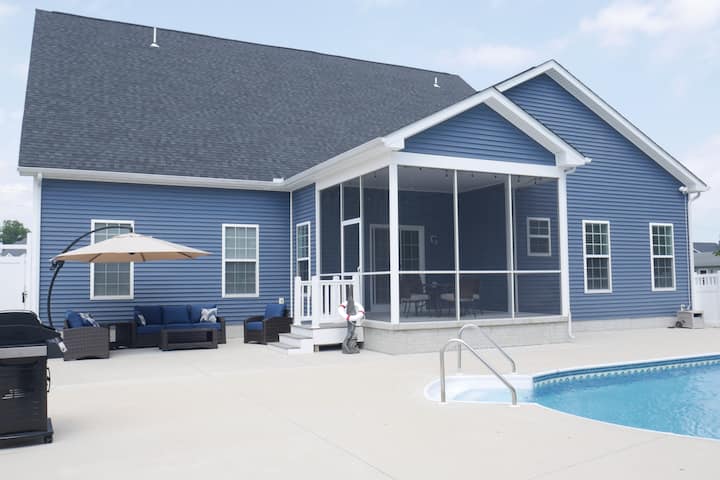 5 Min To Beach 
Spacious Coastal Home, Game Room - Lewes