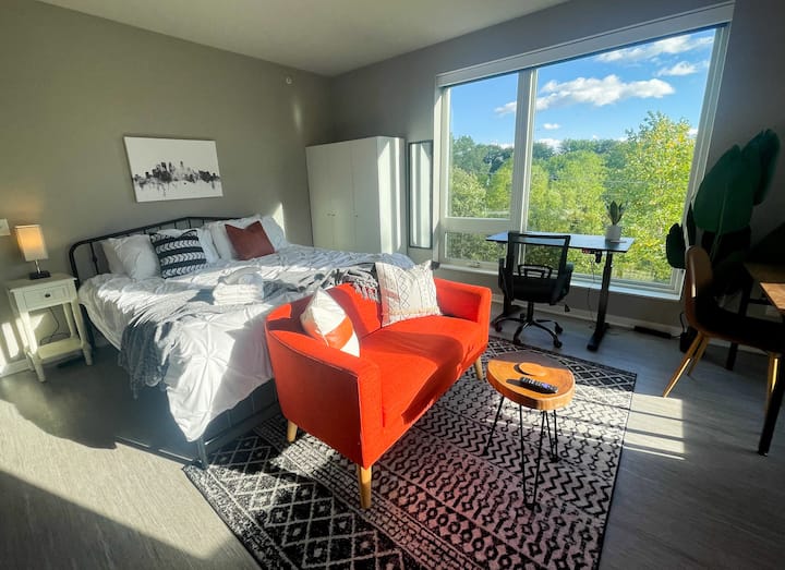 Modern Studio Penthouse By Lakes Sauna Bikes Gym - Eden Prairie, MN