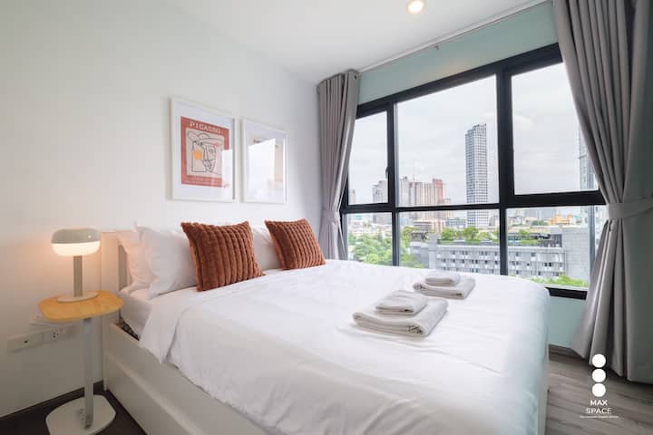 Stylish 1br W/netflix+washer&dryer-near Bts&mall - 泰國