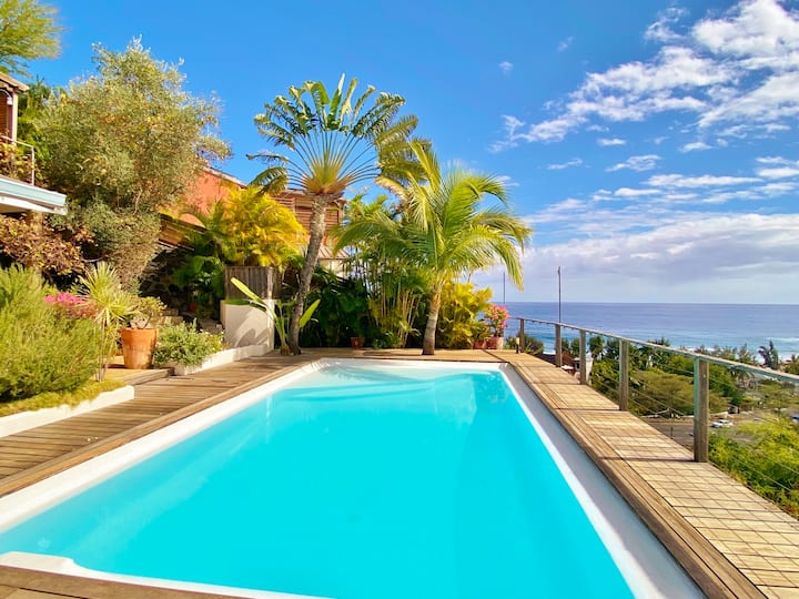*Villa Floraya* - Piscine Chauffée Vue Océan - Saint-Gilles les Bains