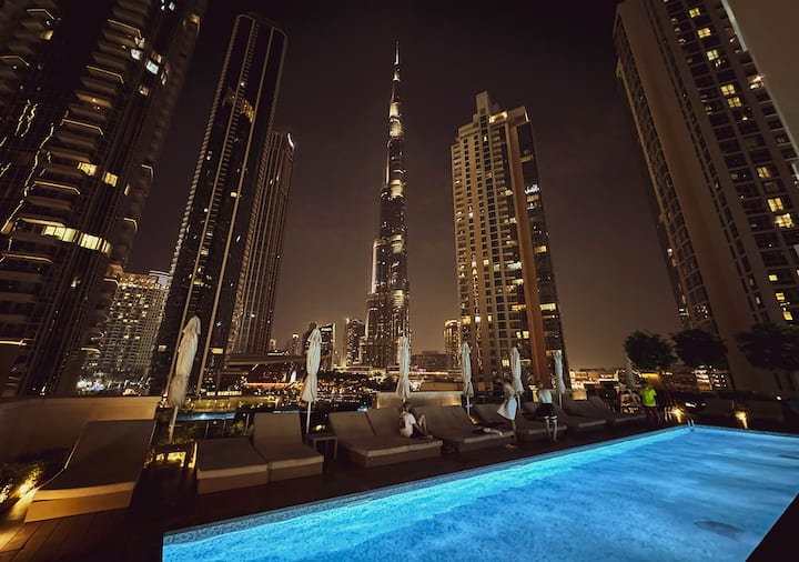 Pool Burj View 2br | Mins To Dubai Mall|high Floor - Dubaï
